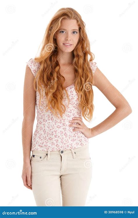 Beautiful Redhead Woman Stock Photo Image Of Attractive