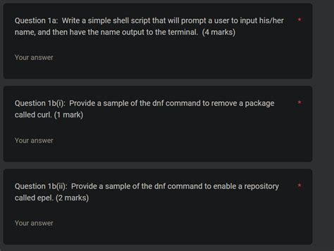 Solved Question 1a Write A Simple Shell Script That Will