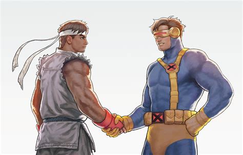 Ryu And Cyclops By Zenkiro Rimaginarymutants