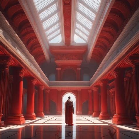 Premium Ai Image Red Guy With A White Scream Mask And An Gun In The