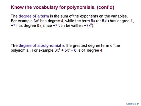 5 4 polynomials vocabulary 2 1 identify terms