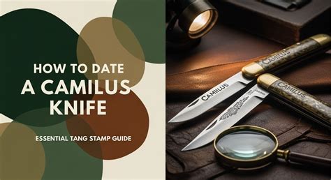 How To Date A Camillus Knife Essential Tang Stamp Guide