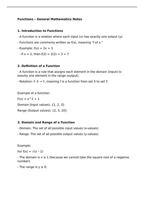 Mathematical Functions Comprehensive Reviewer With Practice Test Stuvia Us