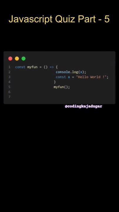 The Ultimate Challenge Javascript Quiz Part 5 Shorts Ytshorts Javascript Youtube