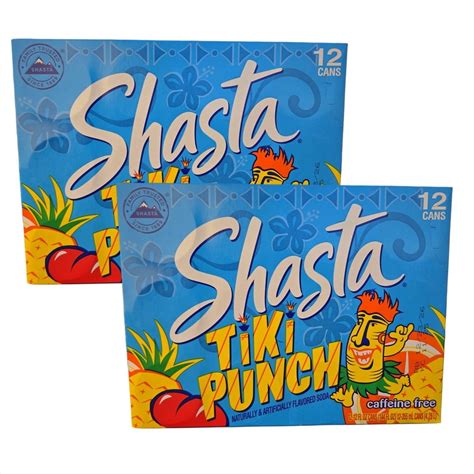 Shasta Tiki Punch Soda Caffeine Free 24 Cans