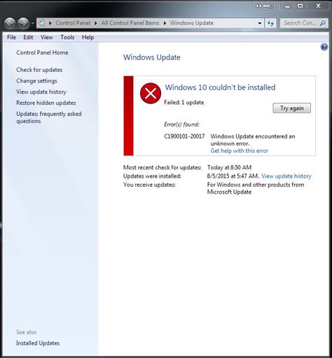 was win 7 upgraded to win 10 but on restart win 10 problem