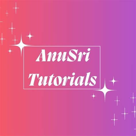 Anusri Tutorials Youtube