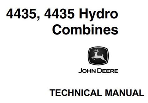 John Deere 4435 And 4435 Hydro Combines Technical Manual A Factory