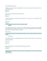 Project Management Quiz Pdf Project Management Quiz Dividing A Project Into Phases