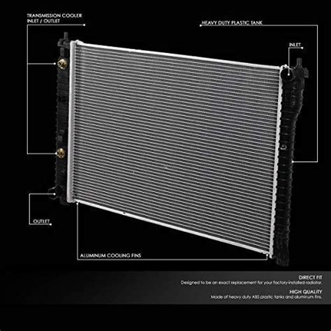 Dna Motoring Oem Ra 13057 Radiador De Refrigeración De Aluminio Estilo