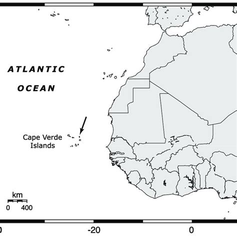 Location Map Of The Cape Verde Islands Study Area The Arrow Points To