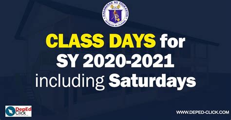 Number Of Class Days For Sy 2020 2021 Including Saturdays Teachers Click