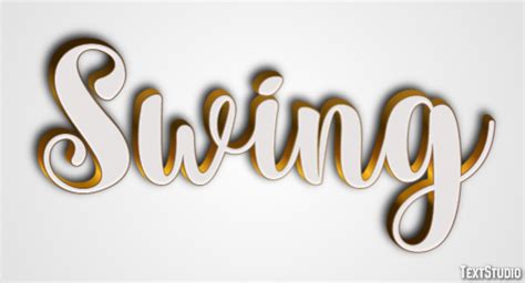 Swing Text Effect And Logo Design Word