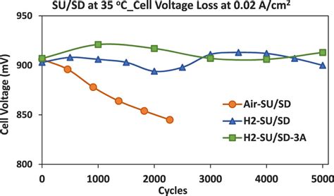 The Ecsa Degradation In Susd At 35 °c A Averaged Ecsa Values In The