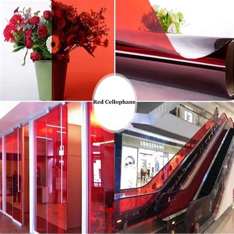 Vanhench Red Cellophane Wrap 16x100 Ft Waterproof Floral Packaging