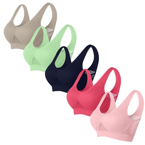 Sports Bras For Women Plus Size S 5xl 5 Pack Clearance Wireless
