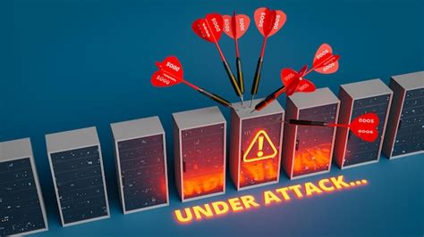 Premium Photo Concept Of Receiving Ddos Attack Through Internet 3d