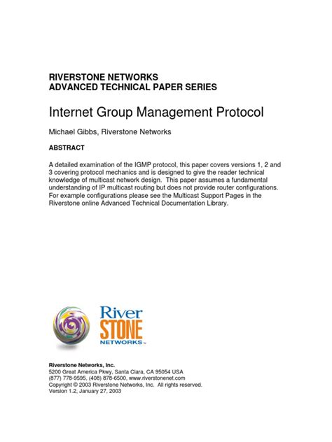Igmp Pdf Network Switch Multicast