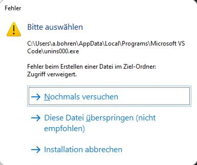 Visual Studio Code Unins Exe Access Denied Icewolf Blog