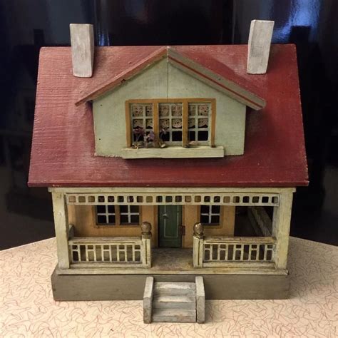 Moritz Gottschalk Red Roof Antique Miniature Dollhouse 1921