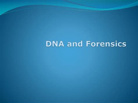 PPT DNA And Forensics PowerPoint Presentation Free Download ID 1918010