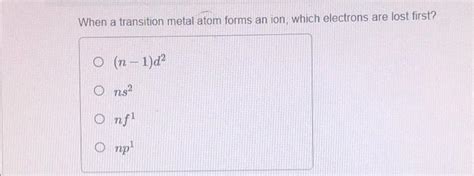 Solved What Is The Electron Configuration Of The Fe2 Ion