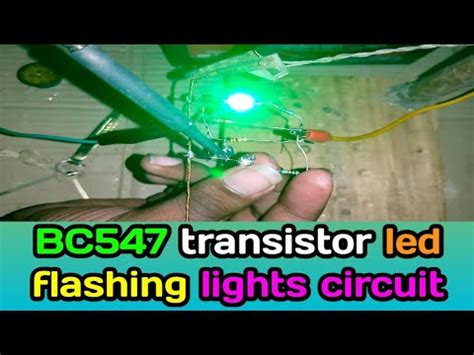 BC547 Transistor Led Flashing Lights Circuit YouTube