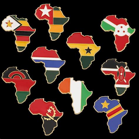 Map X Flag Zimbabwe Enamel Pin Distinct Pins