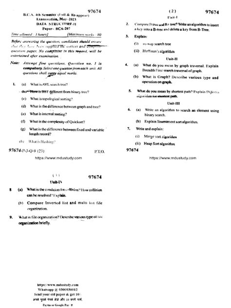 bca 4 sem data structure 2 97674 may 2023 pdf
