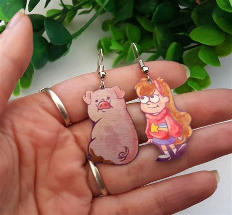 Gravity Falls Mabel Pines Waddles Pig Cute Kawaii Metal Dangle Etsy