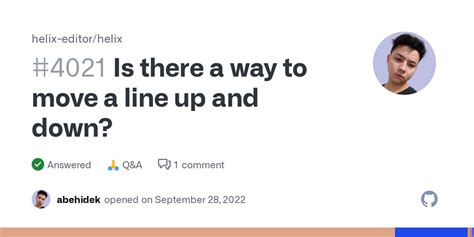Is There A Way To Move A Line Up And Down · Helix Editor Helix