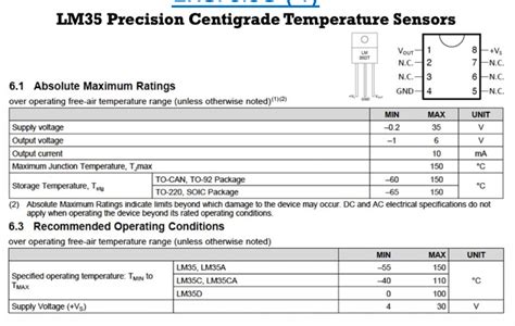 Solved Lm35 Precision Centigrade Temperature Sensors Th