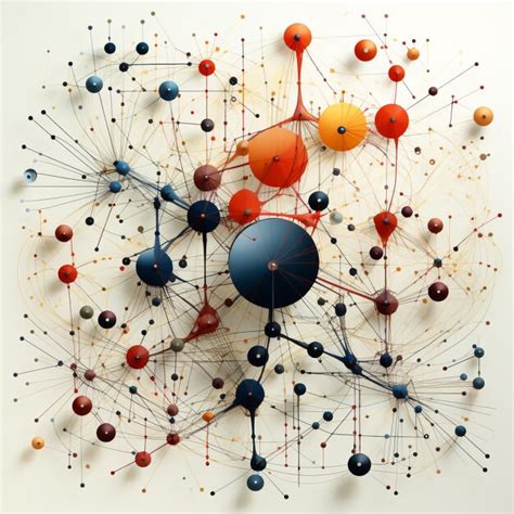 Colorful Network Graph Illustration Generative Ai Premium Ai