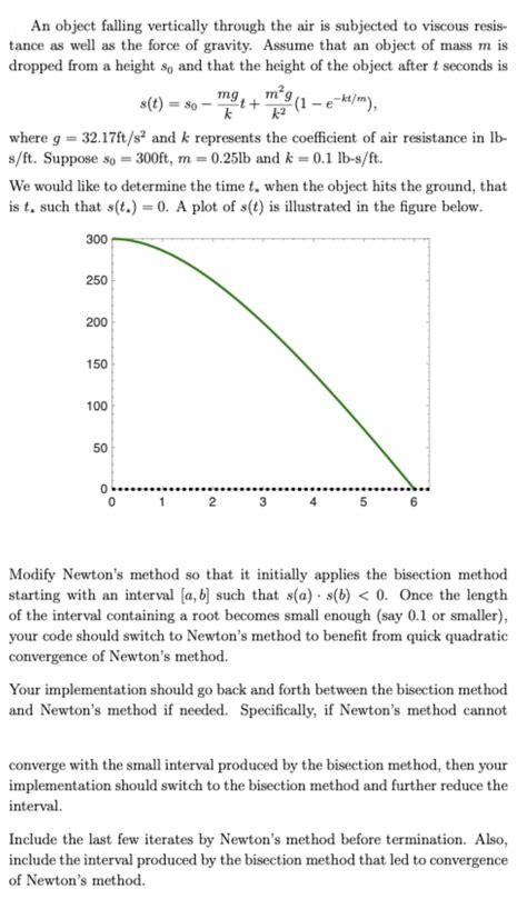 Solved An Object Falling Vertically Through The Air Is