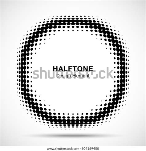 Convex Distorted Black Abstract Vector Circle Stock Vector Royalty