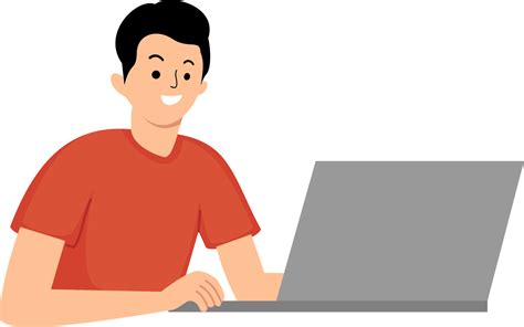 Young Man Typing Using Laptop 35983207 Png Young Man Typing Using Laptop 35983207 Png