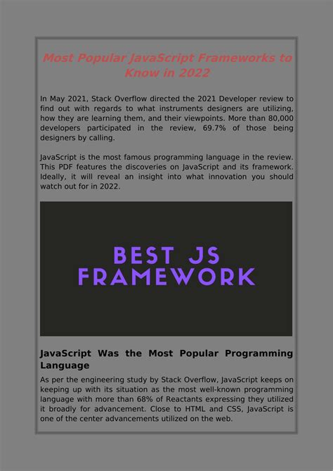 PPT Most Popular JavaScript Frameworks To Know In PowerPoint Presentation ID