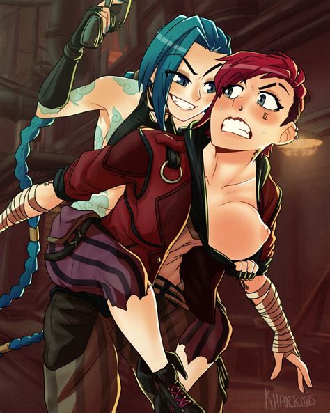 Rule 34 2girls Arcane Arcane Jinx Arcane Vi Breasts Out Clothed