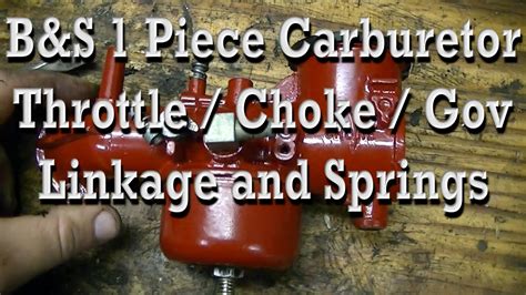 How Throttle / Choke / Governor Linkage & Spring is Setup on Briggs One Piece Carburetor - YouTube