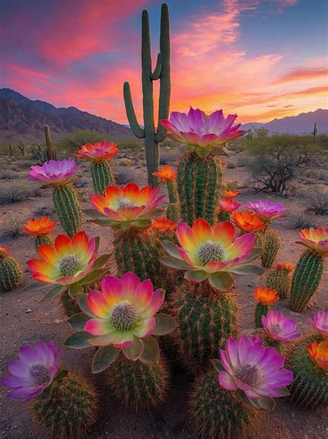 Beautiful Arizona Senita Cactus Flower Interesting Nature Arizona