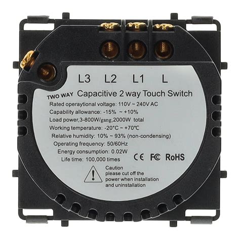 Touch Switch 2 Gang 2 Way