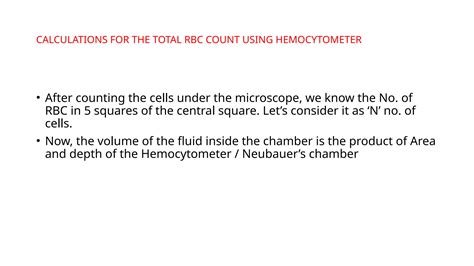 Rbc Count Using Hemocytometer Pptx Presenting By Dr Sangeeta Swat Pptx