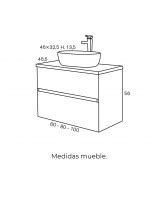 Mueble De Baño Para Lavabo Sobre Encimera Deco Lux De Sanchís