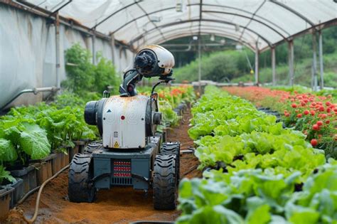 Futuristic Farming Agricultural Robotics Streamline Tasks Enhancing Efficiency In Vegetable