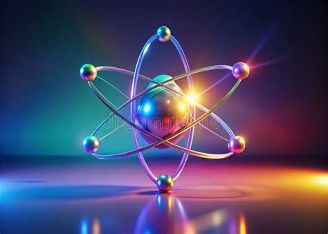 A Surreal Holographic Representation Of An Atom Exploring The Vibrant