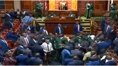 Chaos In Parliament As Budalangi Mp Raphael Wanjala Attempts To Grab