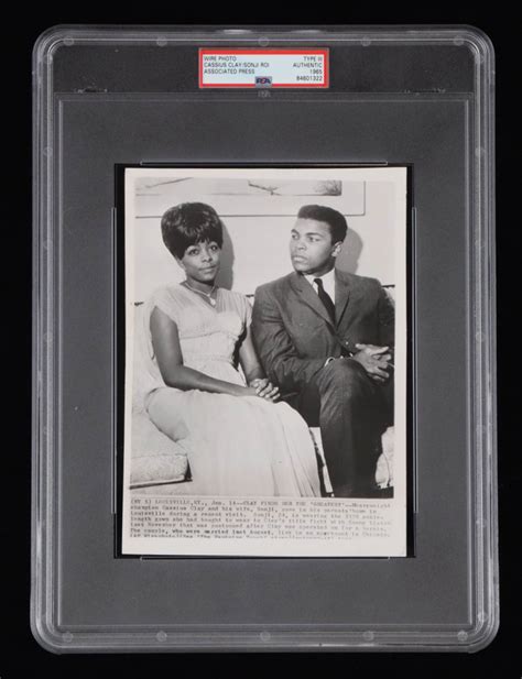Muhammad Ali And Sonji Roi 1965 8x10 Vintage Wire Photo Psa Pristine