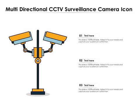 Multi Directional CCTV Surveillance Camera Icon Presentation Graphics Presentation