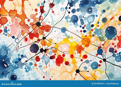 Exploring The Intricate World Of Neurons And Synapses A Museum Stock Illustration