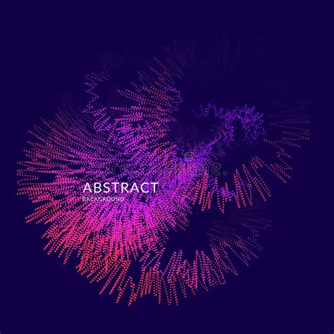 Vector Abstract Background With A Colored Dotted Dynamic Waves Line